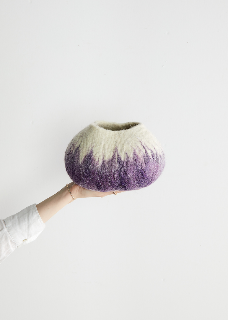 Violet Purple Decorative Wool Ukhamba Bowl – Sage & Sill