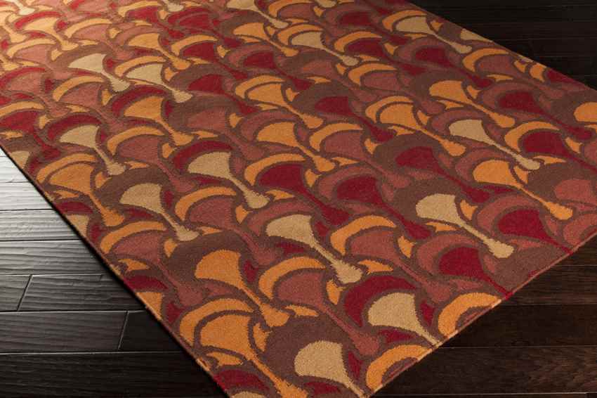 Aledo Modern Dark Red/Bright Orange Area Rug – Sage & Sill