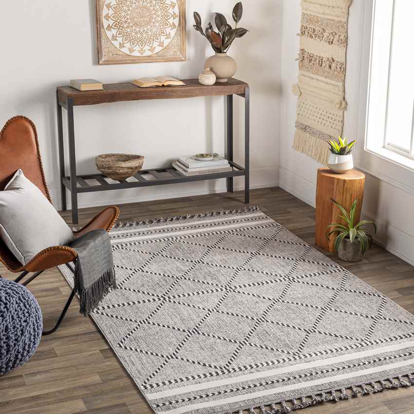 Kalopsida Global Medium Gray Area Rug – Sage & Sill