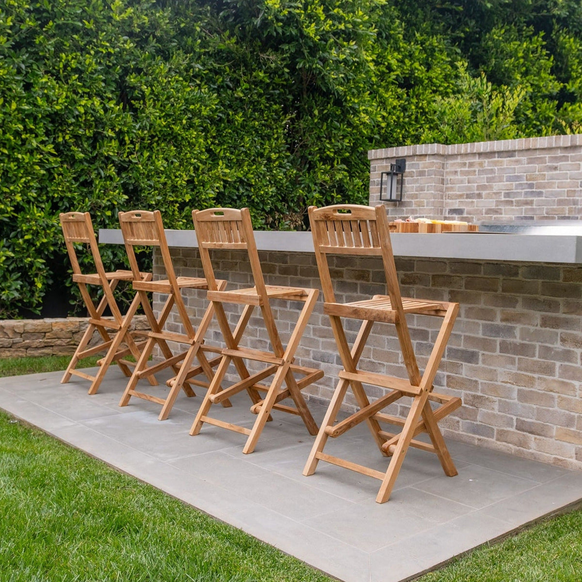 Emmett Natural Teak Indoor/Outdoor Folding Bar Stool – Sage & Sill