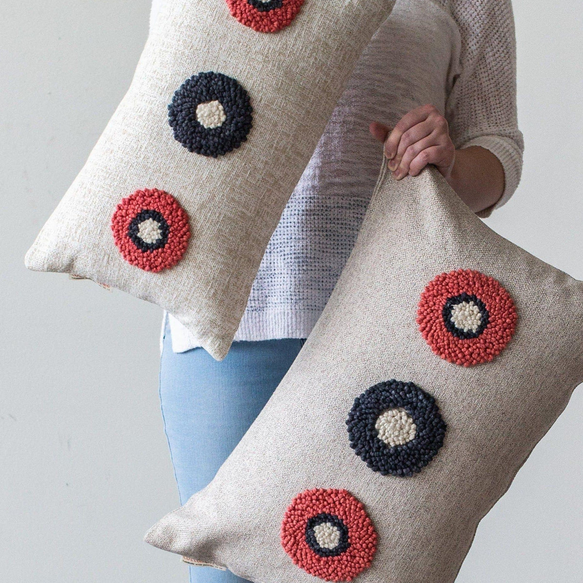 AfriScandi Circles Throw Pillow – Sage & Sill