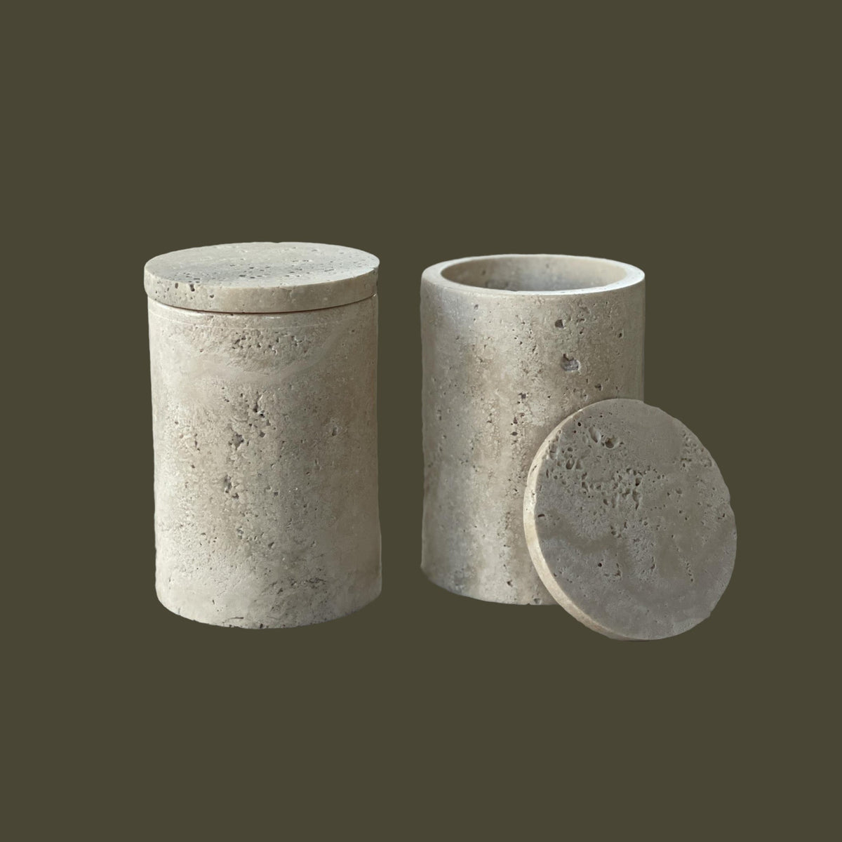 Jar Duo in Travertine – Sage & Sill