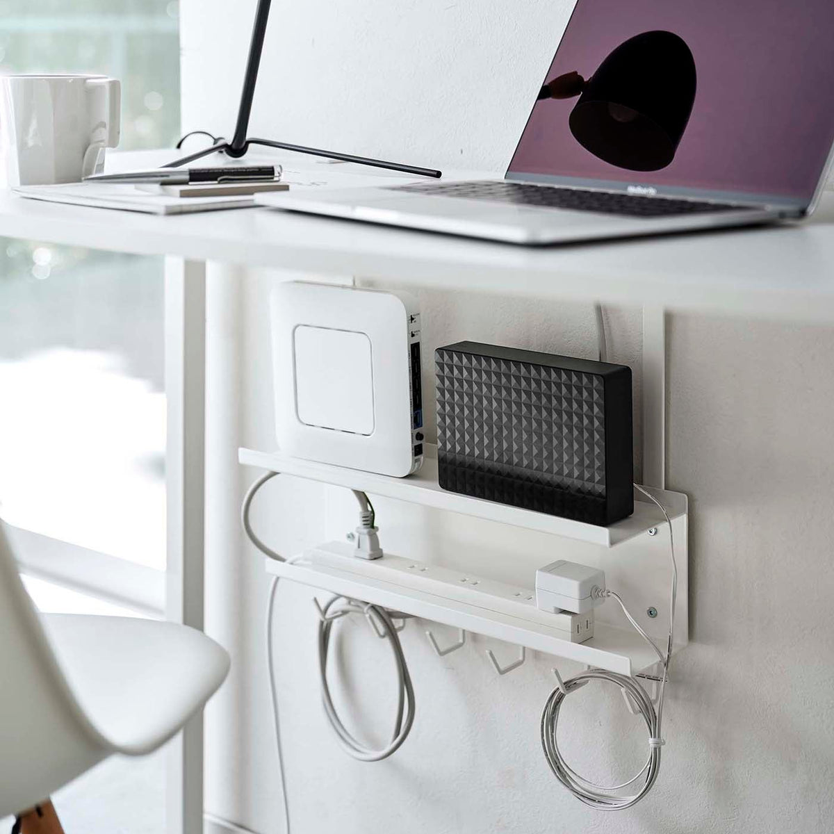 Under-Desk Cable & Router Storage Rack - Steel – Sage & Sill