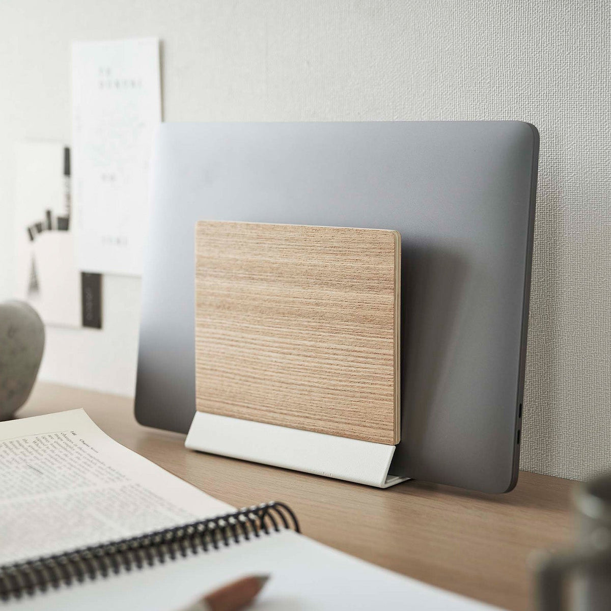 Slim Laptop Stand - Steel + Wood – Sage & Sill